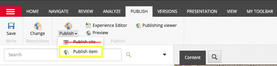 IT Knowledge - Sitecore: Publisher's Guide - IT Service Portal