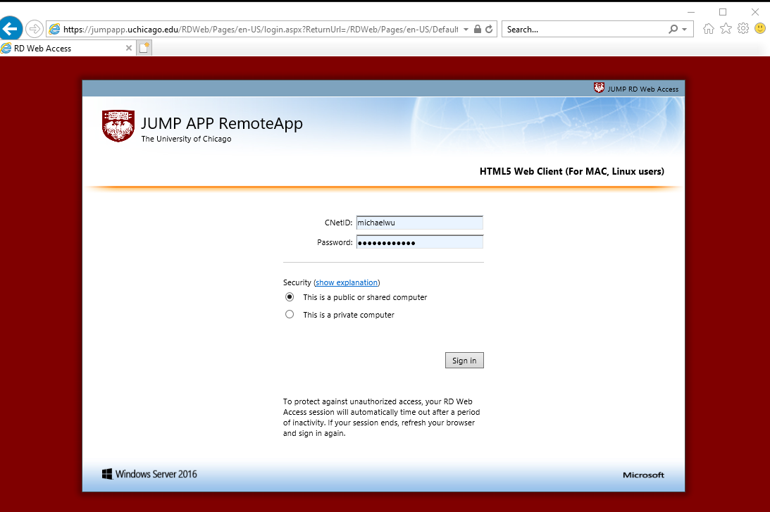 IT Knowledge - Connect to the Windows JUMP APP Service for Server Administration - IT Service Portal